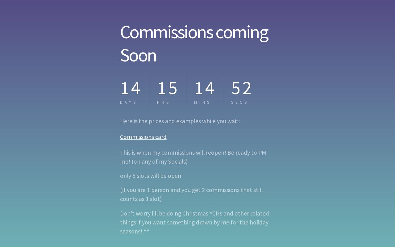 Comms coming soon